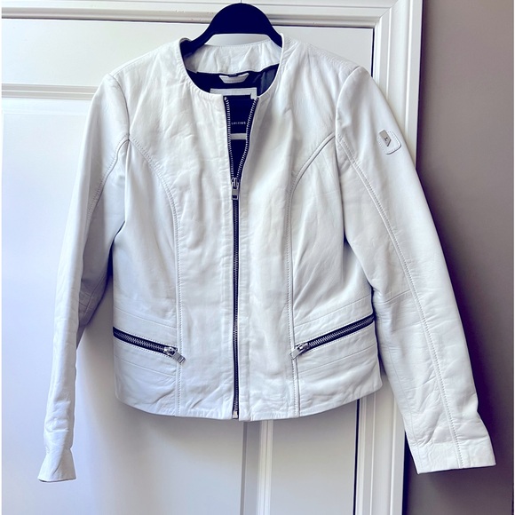 Mauritius | Jackets & Coats | Mauritius Real White Leather Jacket ...
